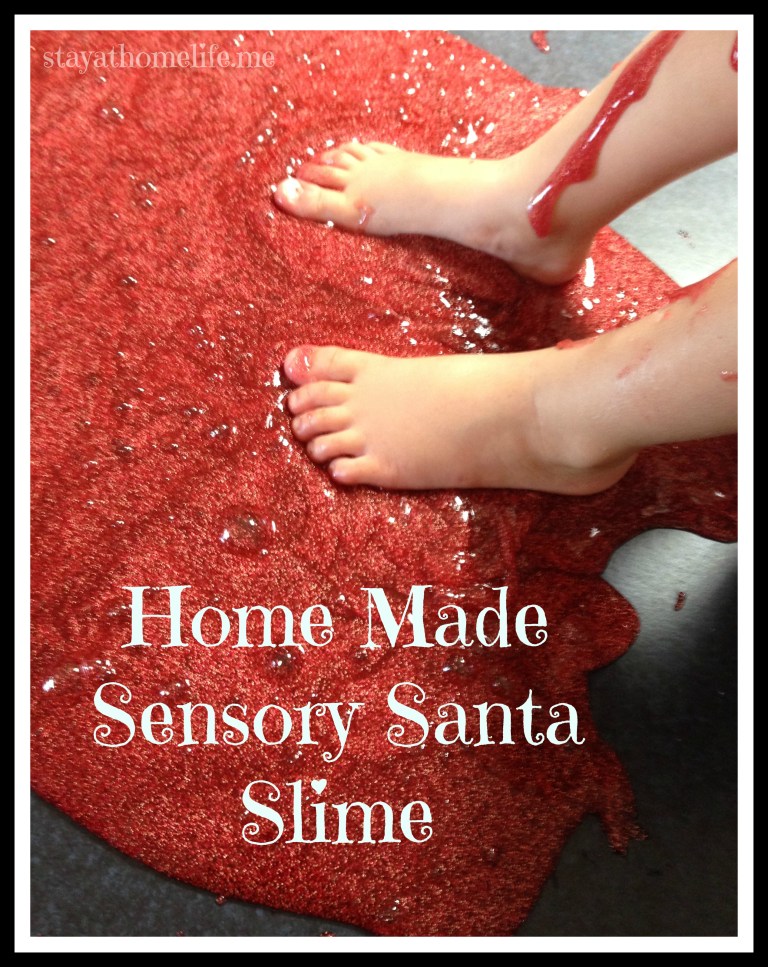 Make Your Own Sensory Santa Slime. | stay.at.home.life